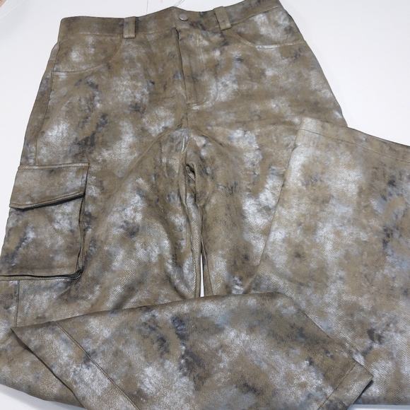 MNML | Pants | Mnml Olive Green Color Mens Baggy Dual Tone Suaded Cargo ...